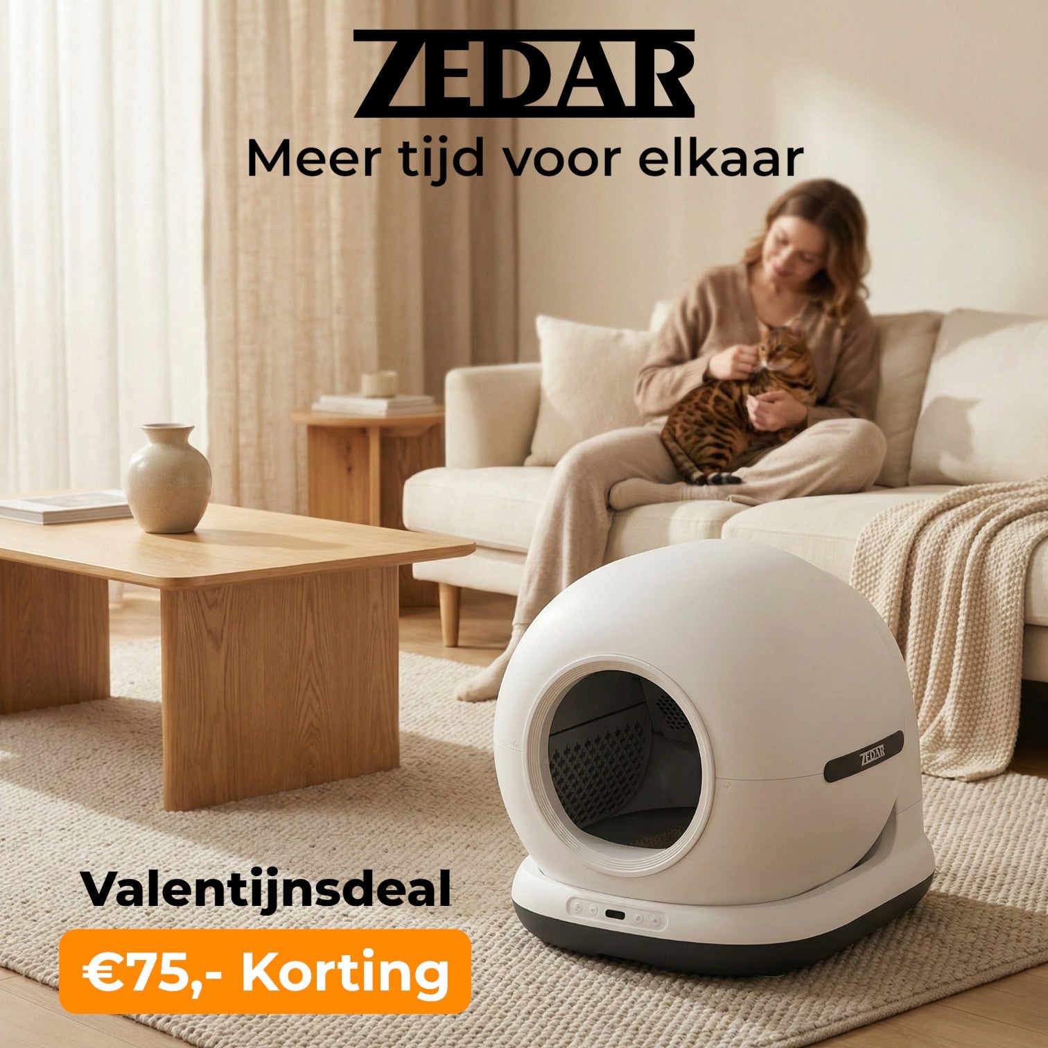 ZEDAR K1200 Automatische en zelfreinigende kattenbak – Zedar